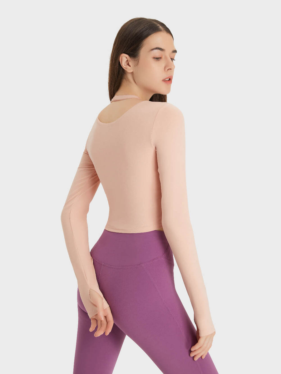 BREEZE Long Sleeve Crop Top Bra – Nepoagym Official Store
